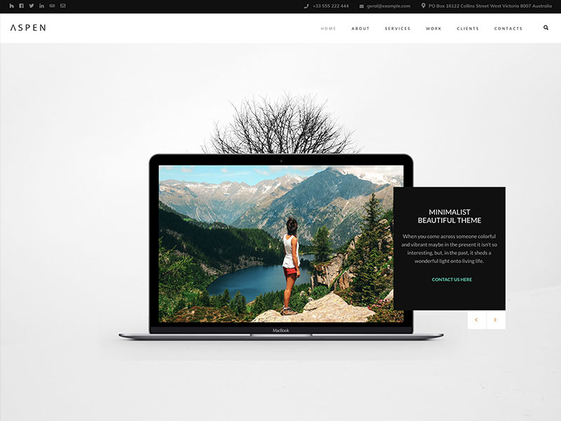 Aspen – Clean Minimalist WordPress Theme