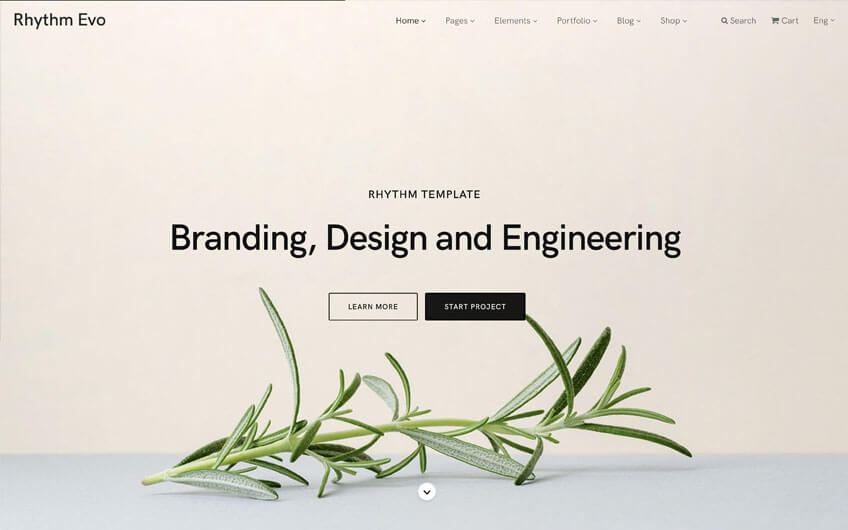 Rhythm — One & Multi Page Creative WordPress Theme