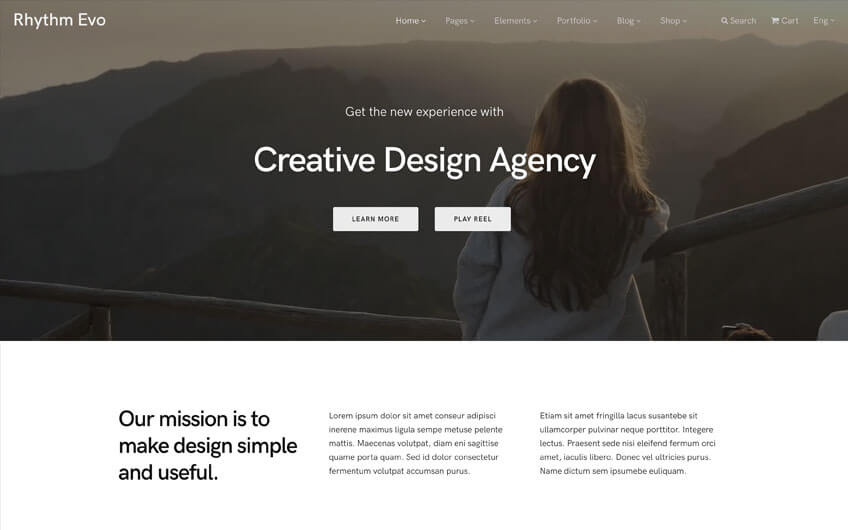 Rhythm — One & Multi Page Creative WordPress Theme