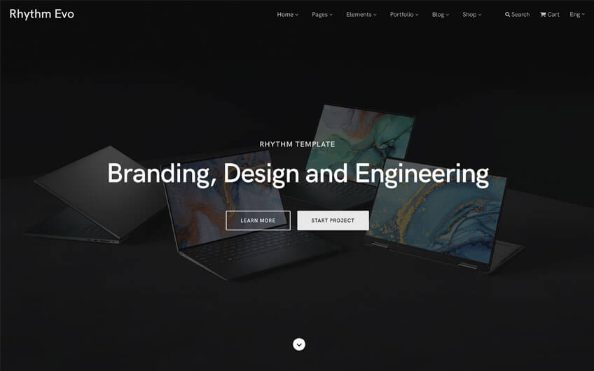 Rhythm — One & Multi Page Creative WordPress Theme