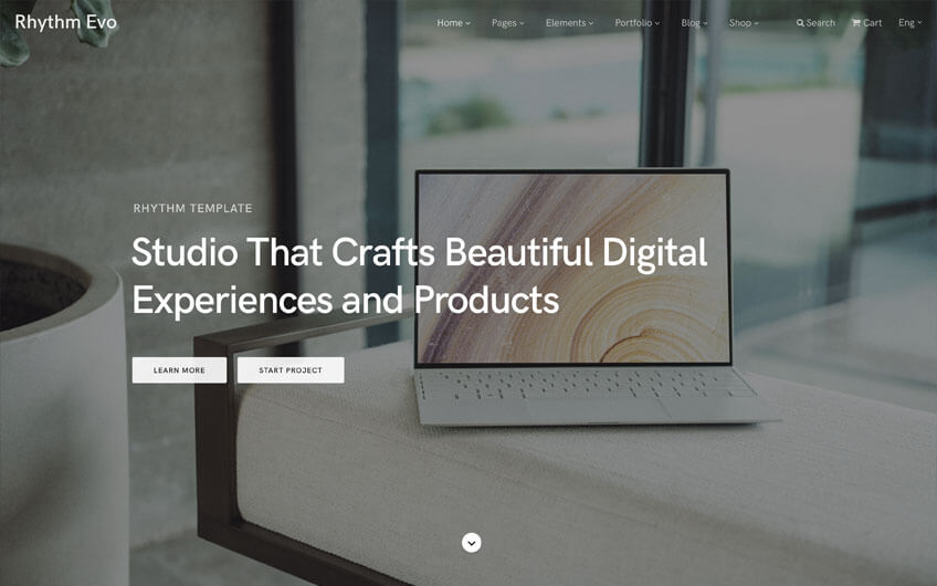 Rhythm — One & Multi Page Creative WordPress Theme