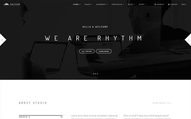 Rhythm — One & Multi Page WordPress Theme