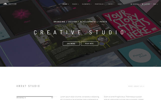 Rhythm — One & Multi Page WordPress Theme